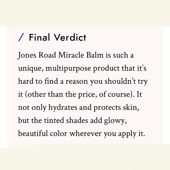 Jones Road | Makeup | You Choose The Colors Jones Road Miracle Balm 4g ...
